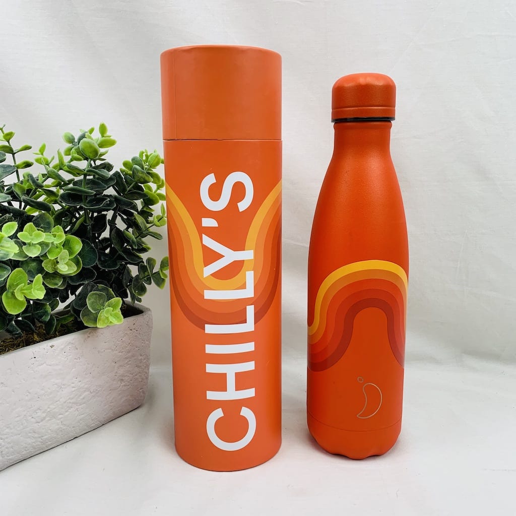 LAATSTE: Chilly's bottle - Orange Wave - Thermosfles 500 ml - Bastaa!