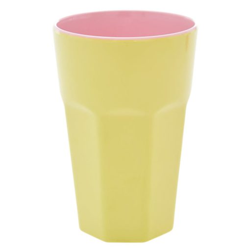 Melamine cup large - soft Yellow and Pink - Rice - Bastaa!