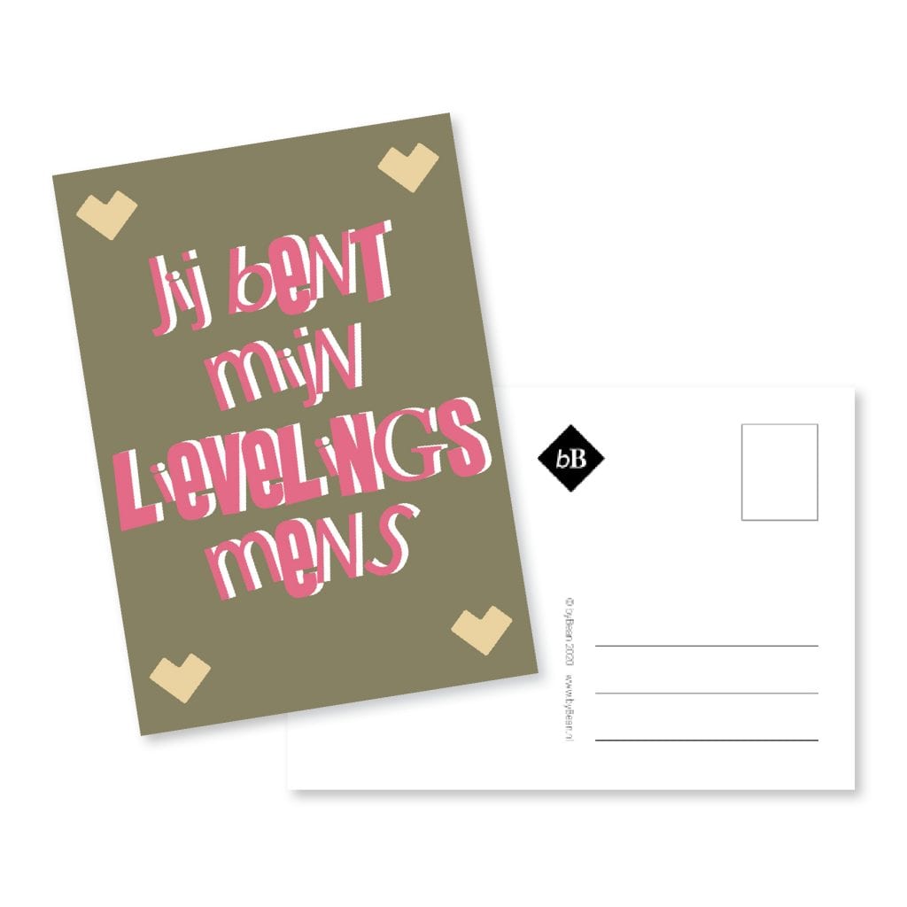 Jij bent mijn lievelings mens - ansichtkaart - Bastaa!