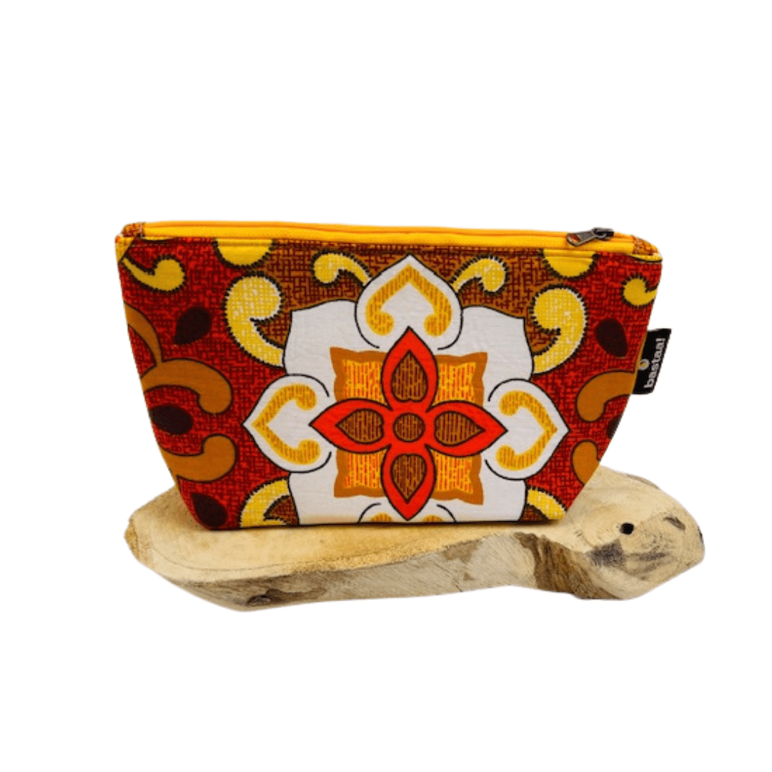 Jelma - etui met bodem large - oranje - retro stof Bastaa! - Bastaa!