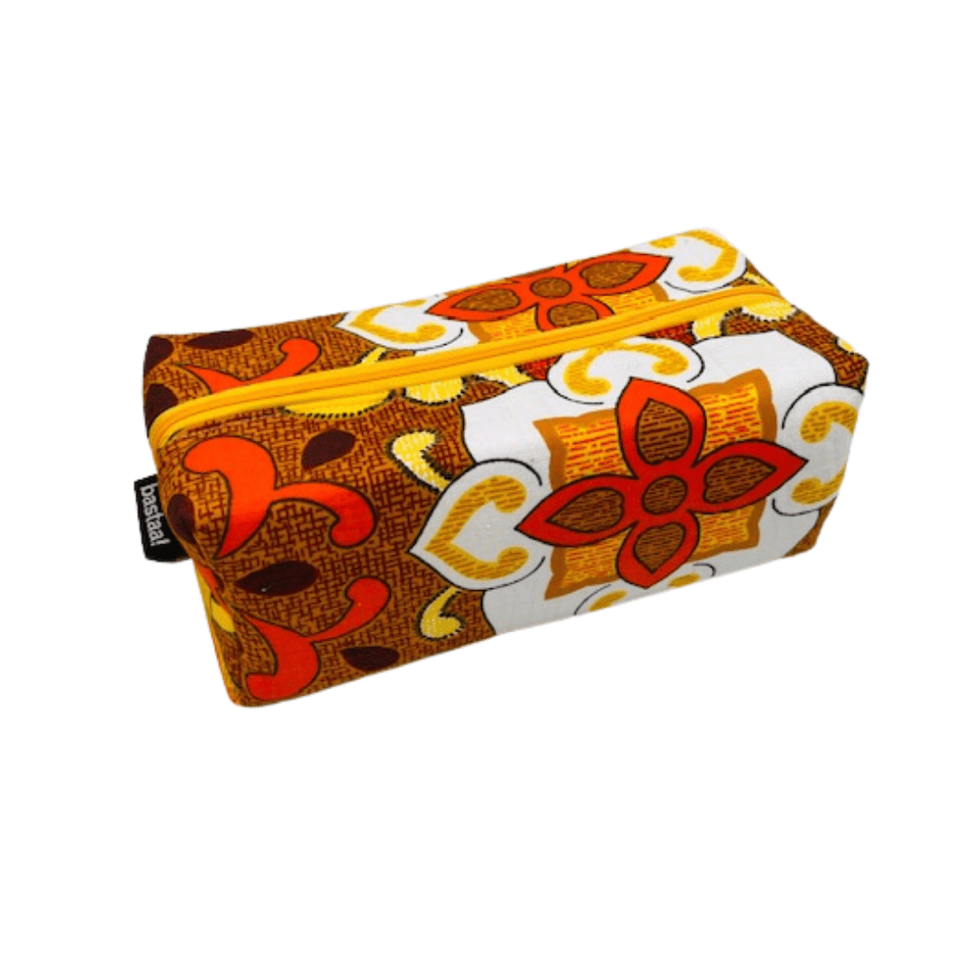 Jelma - etui blok XL - oranje - retro stof Bastaa! - Bastaa!