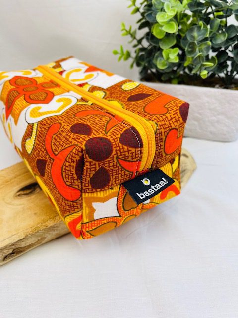 Jelma - etui blok XL - oranje - retro stof Bastaa! - Bastaa!