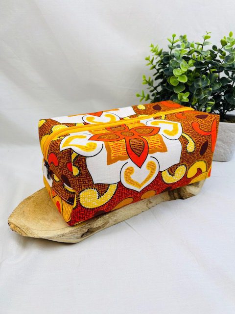 Jelma - etui blok XL - oranje - retro stof Bastaa! - Bastaa!