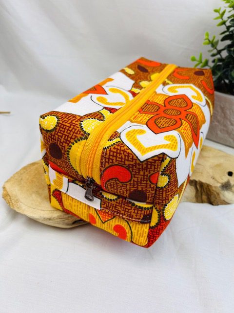 Jelma - etui blok XL - oranje - retro stof Bastaa! - Bastaa!