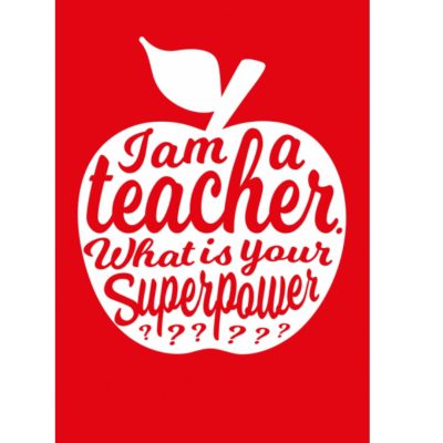 I am a Teacher - rood - kaart A6 - Bastaa!