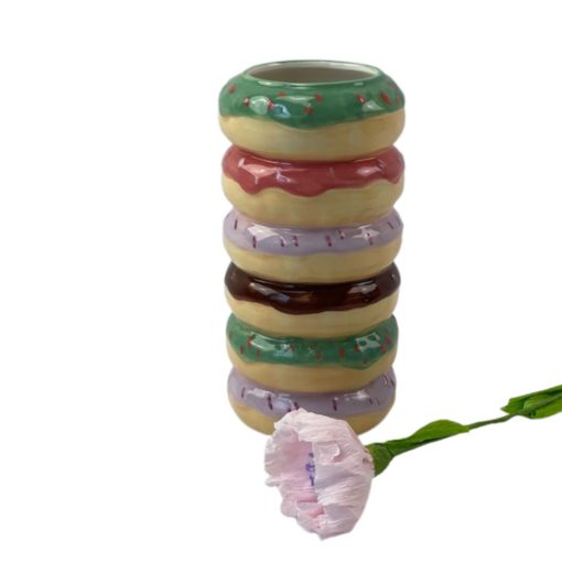Vaas Donuts - Keramiek - 19 cm hoog - Bastaa!