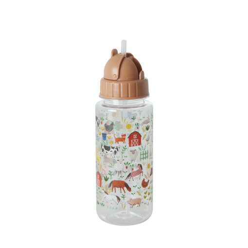 LAATSTE: Drinkfles kind met rietje - boerderij - 500 ml - Rice - Bastaa!