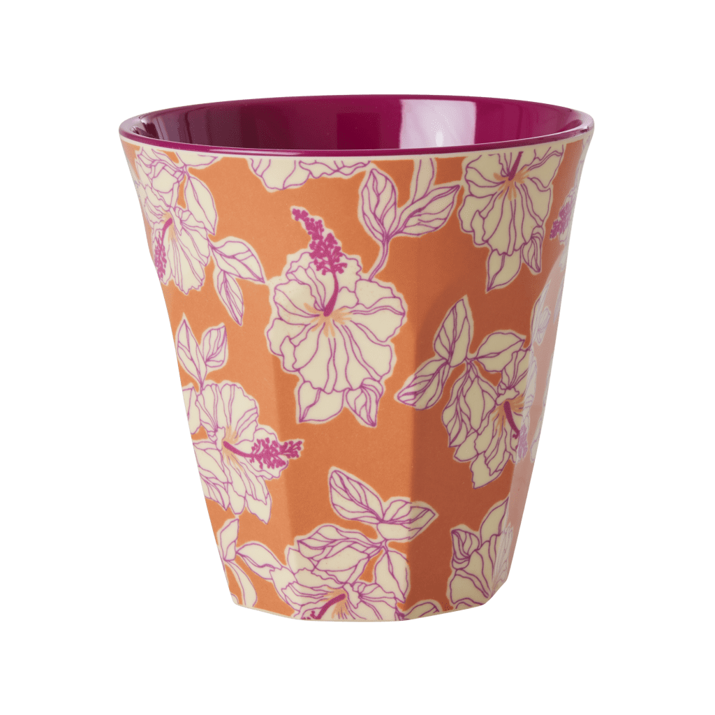 Melamine beker medium - Hibiscus Orange - Rice - Bastaa!